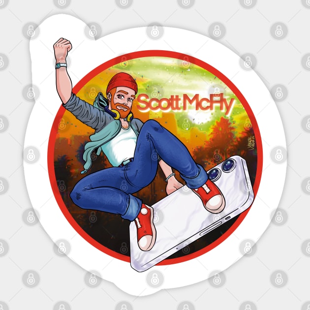 Scott Mcfly Logo 1 - Tiktoker - Sticker | TeePublic